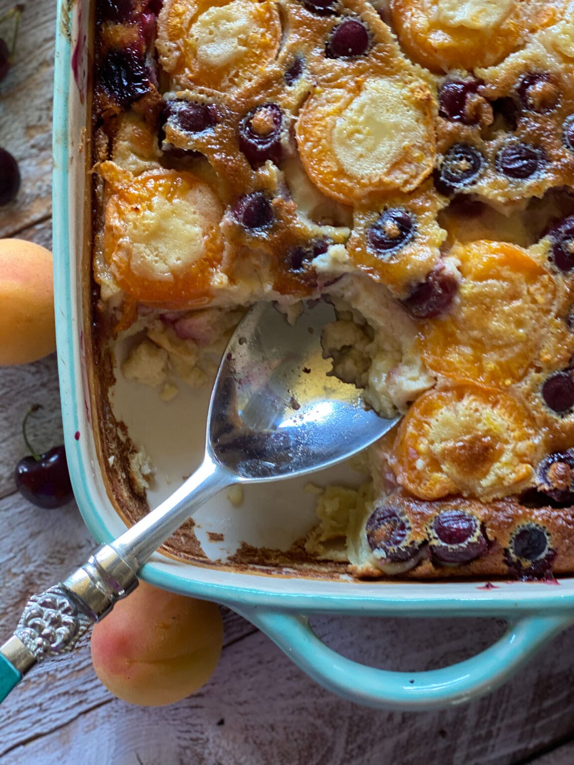 Classic Clafoutis Recipe: Apricot and Sweet Cherry - The Perks of Being Us